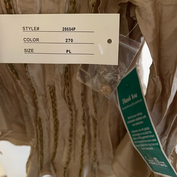 Agora | Tops | Nwt Agora Womens Crinkle Pleated Button Up Blouse With ...